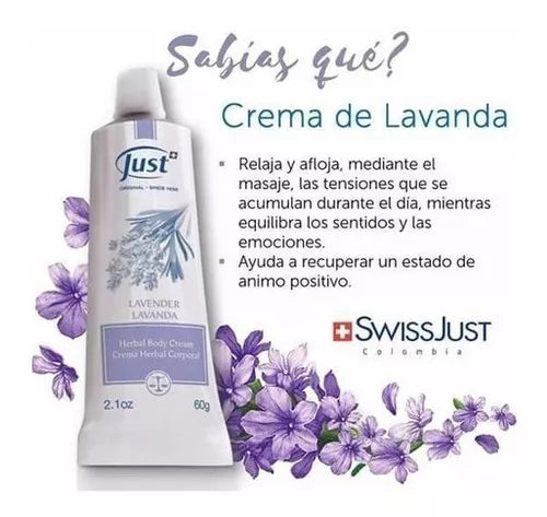 CREMA DE LAVANDA X 60 G JUST – Farma Express